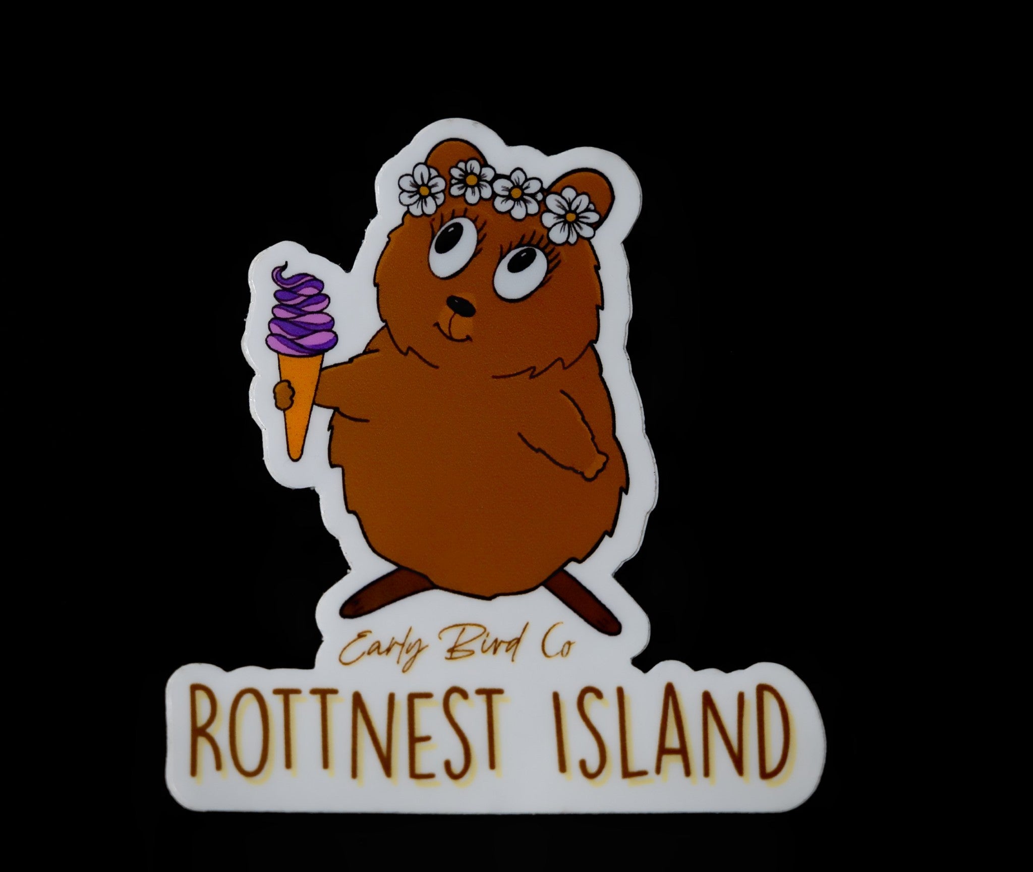 Icecream Quokka - Sticker – Early Bird Co